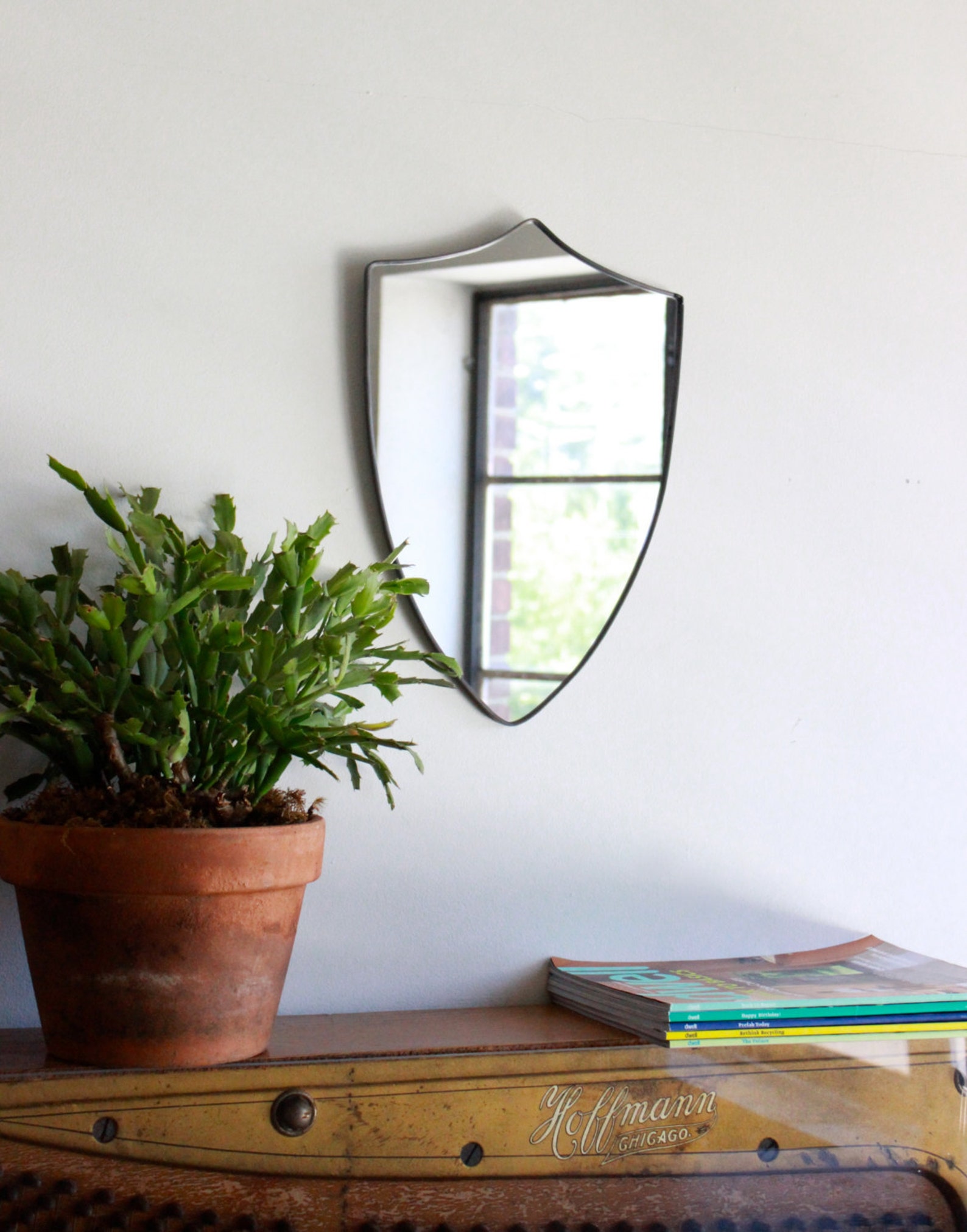 Shield Mirror Crest Mirror Handmade Mirror Wall Mirror Shape - Etsy