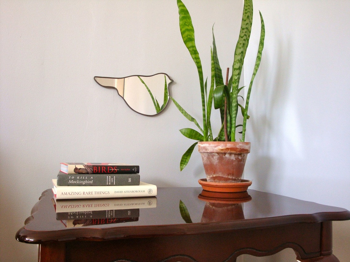 Bird Mirror No. 7 / Handmade Wall Mirror Bird Shape Bird - Etsy