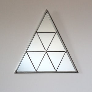 Triangle Wall Mirror Geometric / Handmade Wall Mirror Triangle Shaped ...