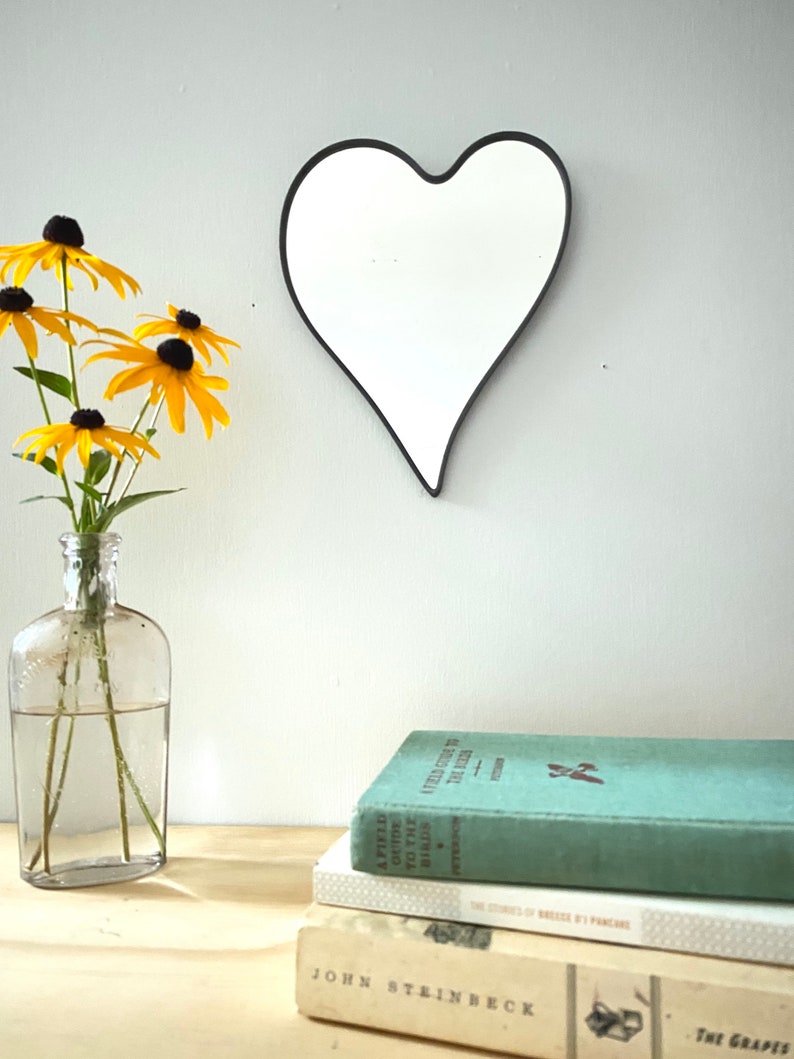 Heart Mirror No. 1 / Handmade Wall Mirror Heart Shape Art - Etsy