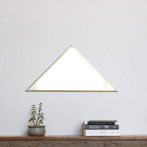 Triangle Mirror Brass Frame Handmade Wall Mirror Modern Wall Mirror ...