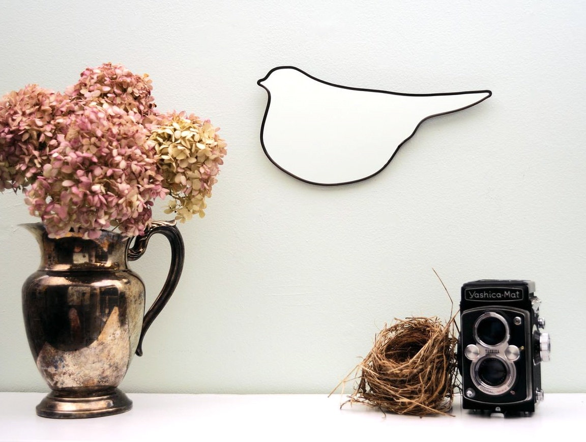 Bird Mirror No. 1 / Handmade Wall Mirror Gift Under 50 Dollars - Etsy