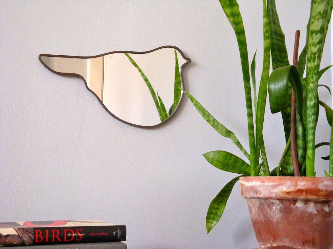 Bird Mirror No. 7 / Handmade Wall Mirror Bird Shape Bird Silhouette ...
