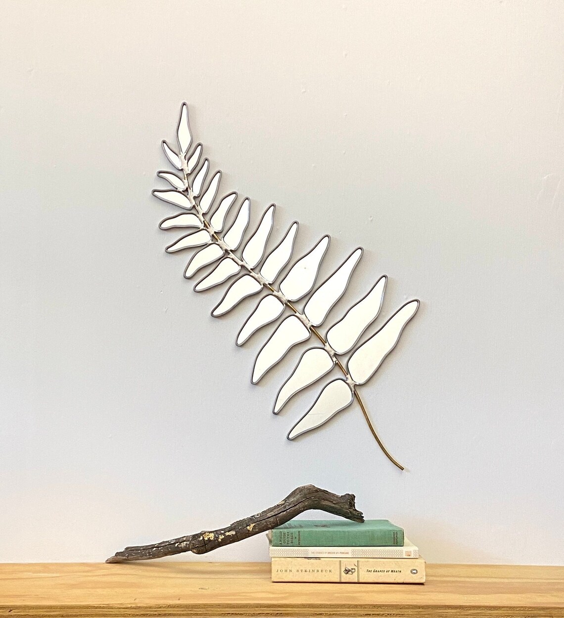 Fern Shaped Wall Mirror Organic Handmade Wall Mirror Plant Wall Art ...