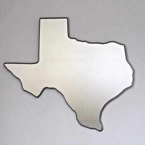 Texas Mirror / Wall Mirror State Outline Silhouette TX Lonestar State ...