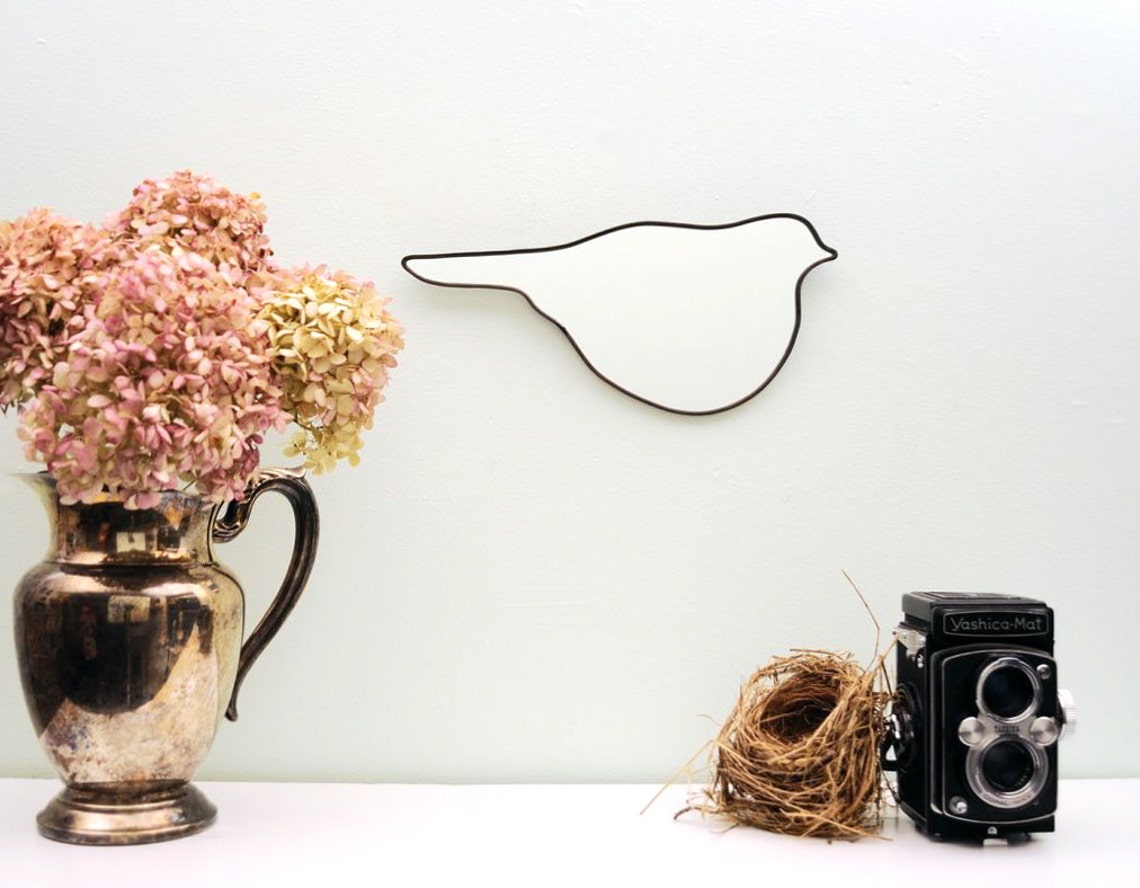 Bird Shaped Mirror / Handmade Wall Mirror Shape Outline - Etsy