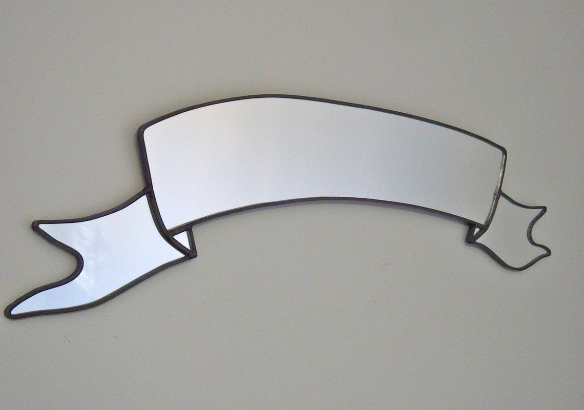 Ribbon Banner Mirror / Handmade Wall Mirror Scroll Banner Wall - Etsy