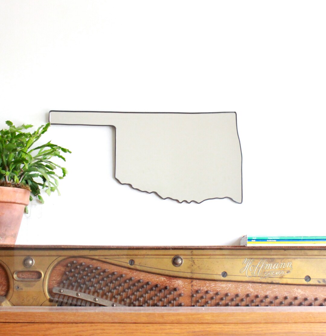Oklahoma Mirror / Wall Mirror State Outline Silhouette OK Shape Wall ...