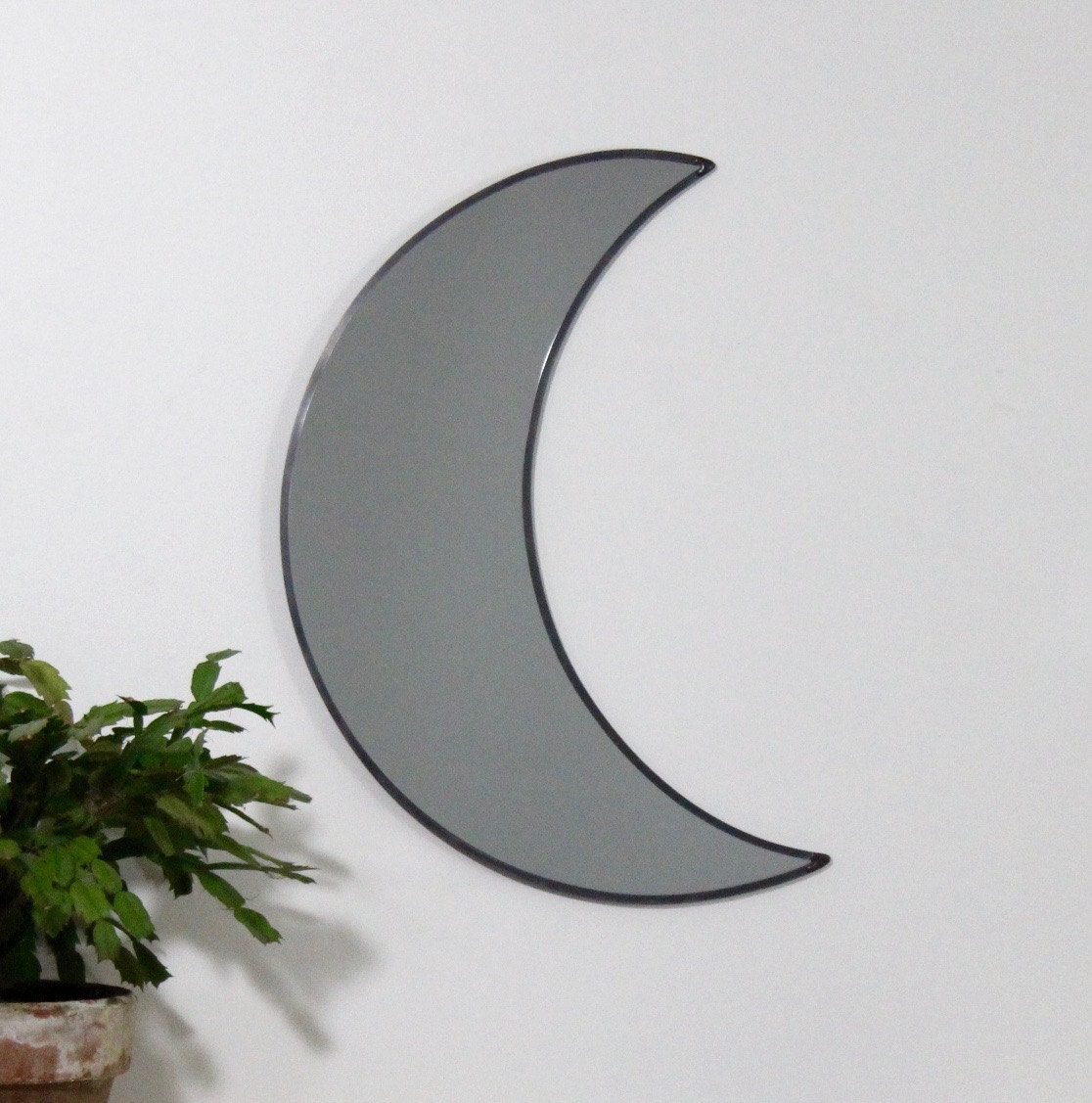 Moon Mirror Handmade Wall Mirror Half Moon Crescent Waxing - Etsy UK