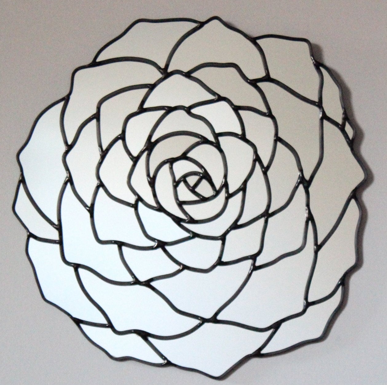 Succulent Flower Wall Mirror Organic Round Oval Handmade Wall Mirror ...
