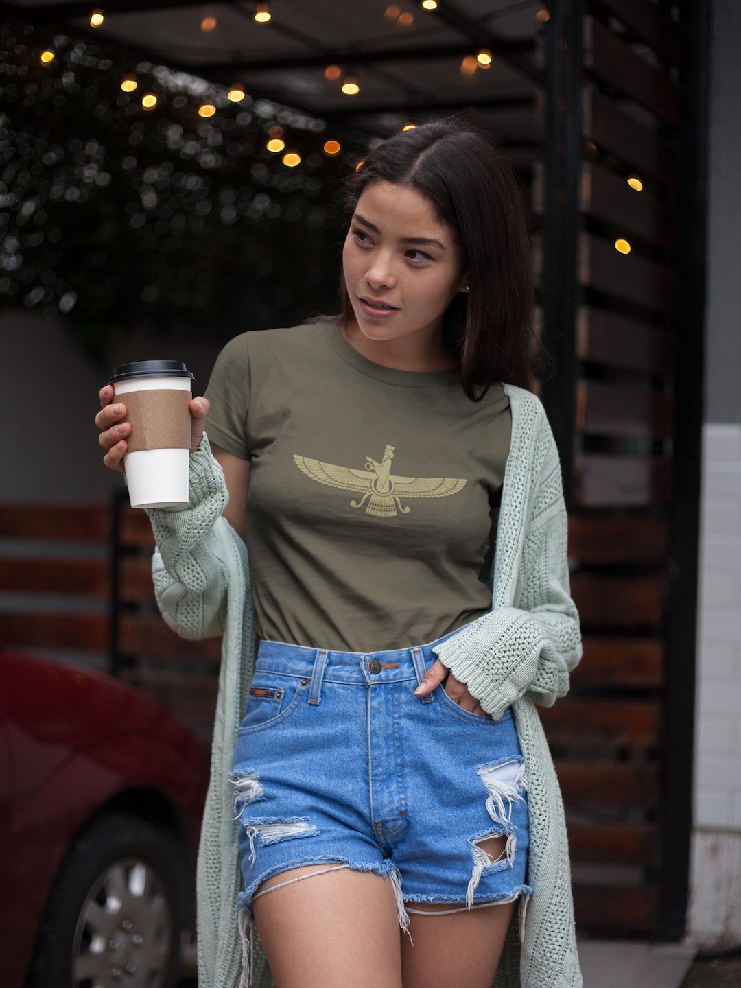 Faravahar Persian T Shirt | Zoroastrian Persian Symbol Tee | Persian ...