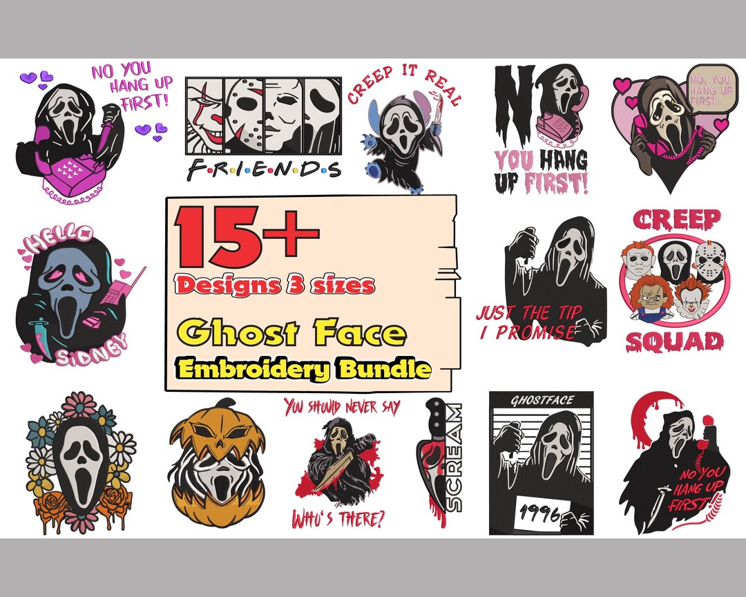 Serial Killer Halloween Embroidery, Halloween Scary Killer Embroidery ...