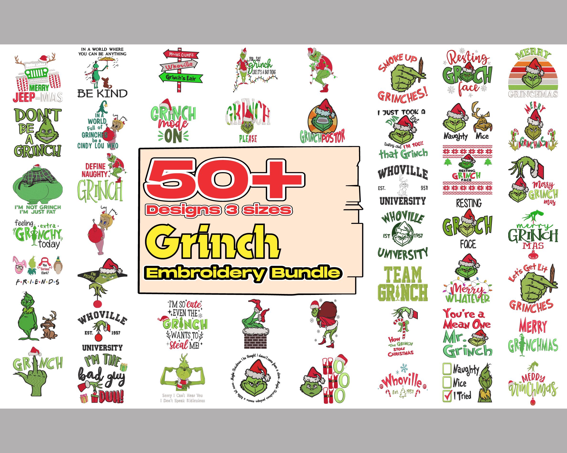 Christmas Embroidery Designs, Grinch Christmas Embroidery Designs ...
