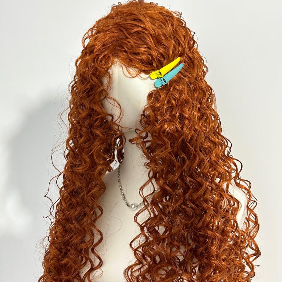 Lace Front Wig - Vibrant Merida Red Synthetic Afro Curls With ...
