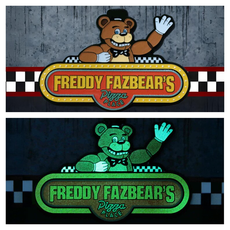 FNAF Glow-in-the-dark Soft Enamel Pin - Freddy Fazbear's Pizza Place ...