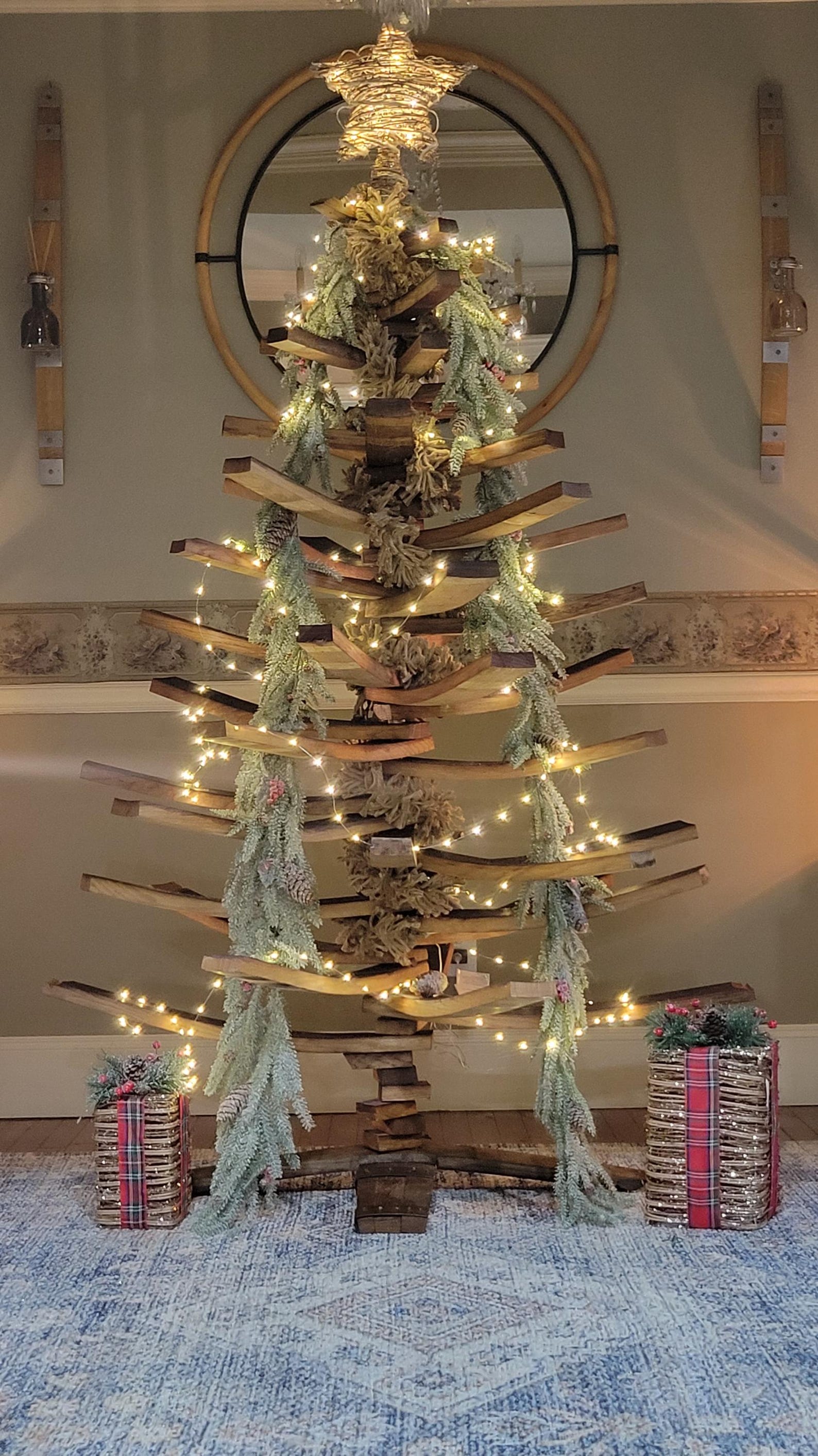 Wine Barrel Christmas Tree - Etsy