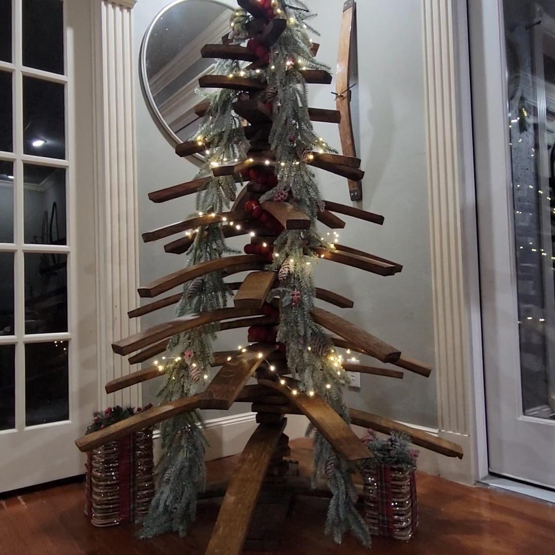Wine Barrel Christmas Tree - Etsy