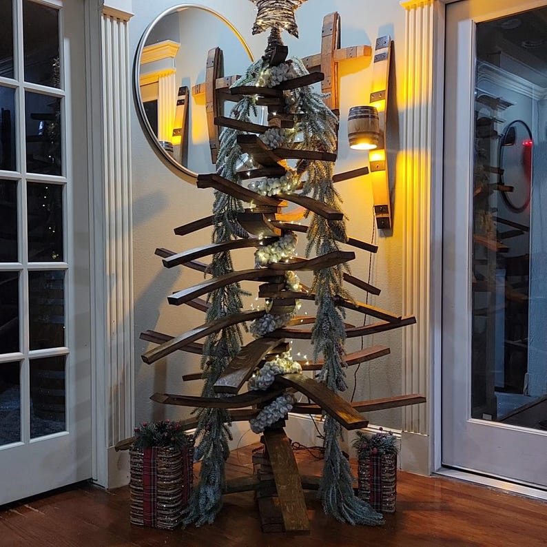 Wine Barrel Christmas Tree - Etsy