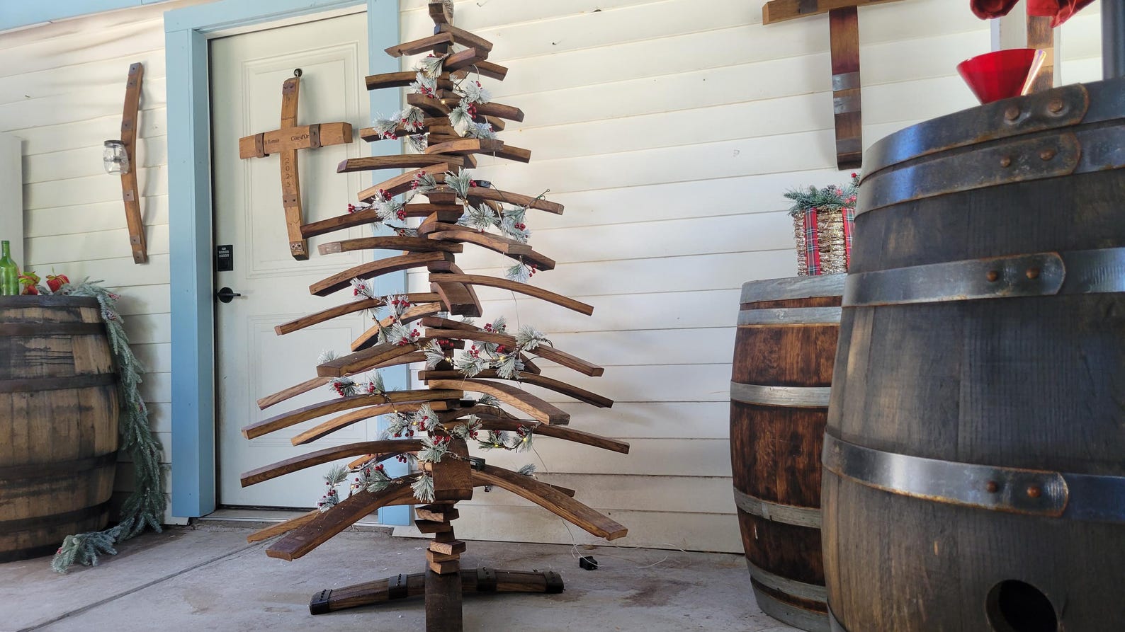 Wine Barrel Christmas Tree - Etsy