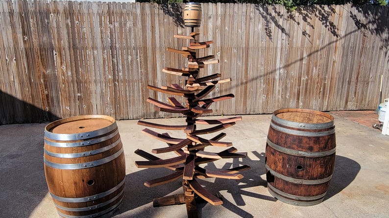 Wine Barrel Christmas Tree - Etsy