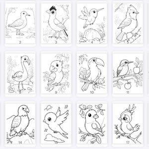 100 Bird Coloring Pages | Kids Bird Activity | Bird Coloring Book ...