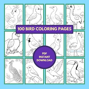 100 Bird Coloring Pages | Kids Bird Activity | Bird Coloring Book ...