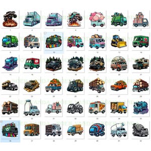 Truck Clipart Bundle, Transportation PNG Graphics (digital Download) - Etsy