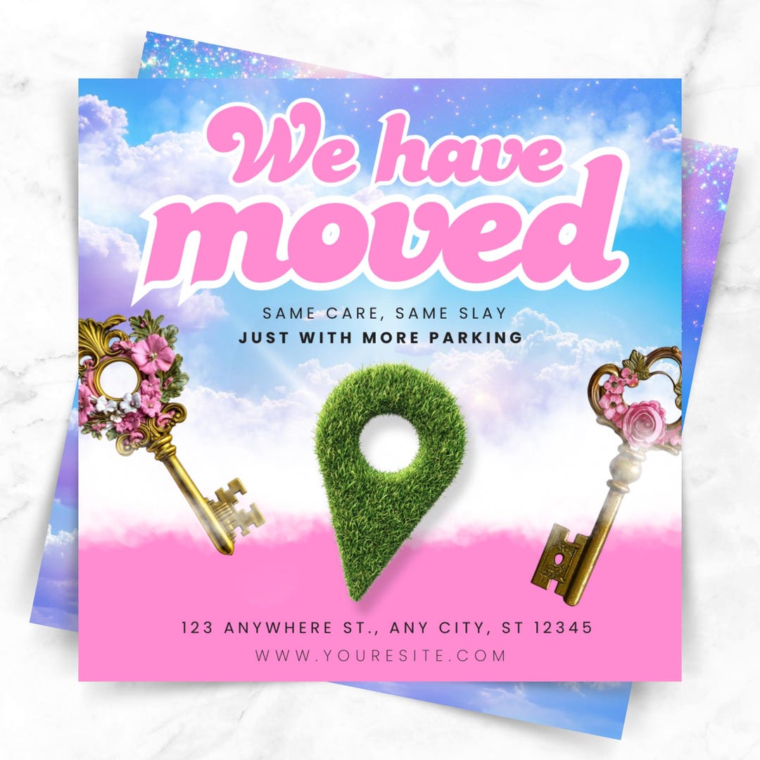 We Have Moved DIY Flyer, New Location Flyer, Flyer Template, Boutique ...