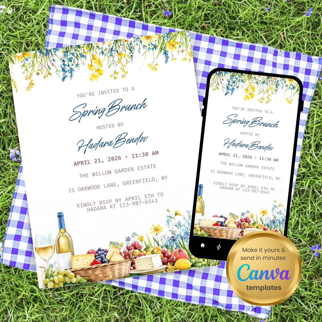Park Party Invite, Brunch Invitation, Picnic Invitation, Park Birthday ...