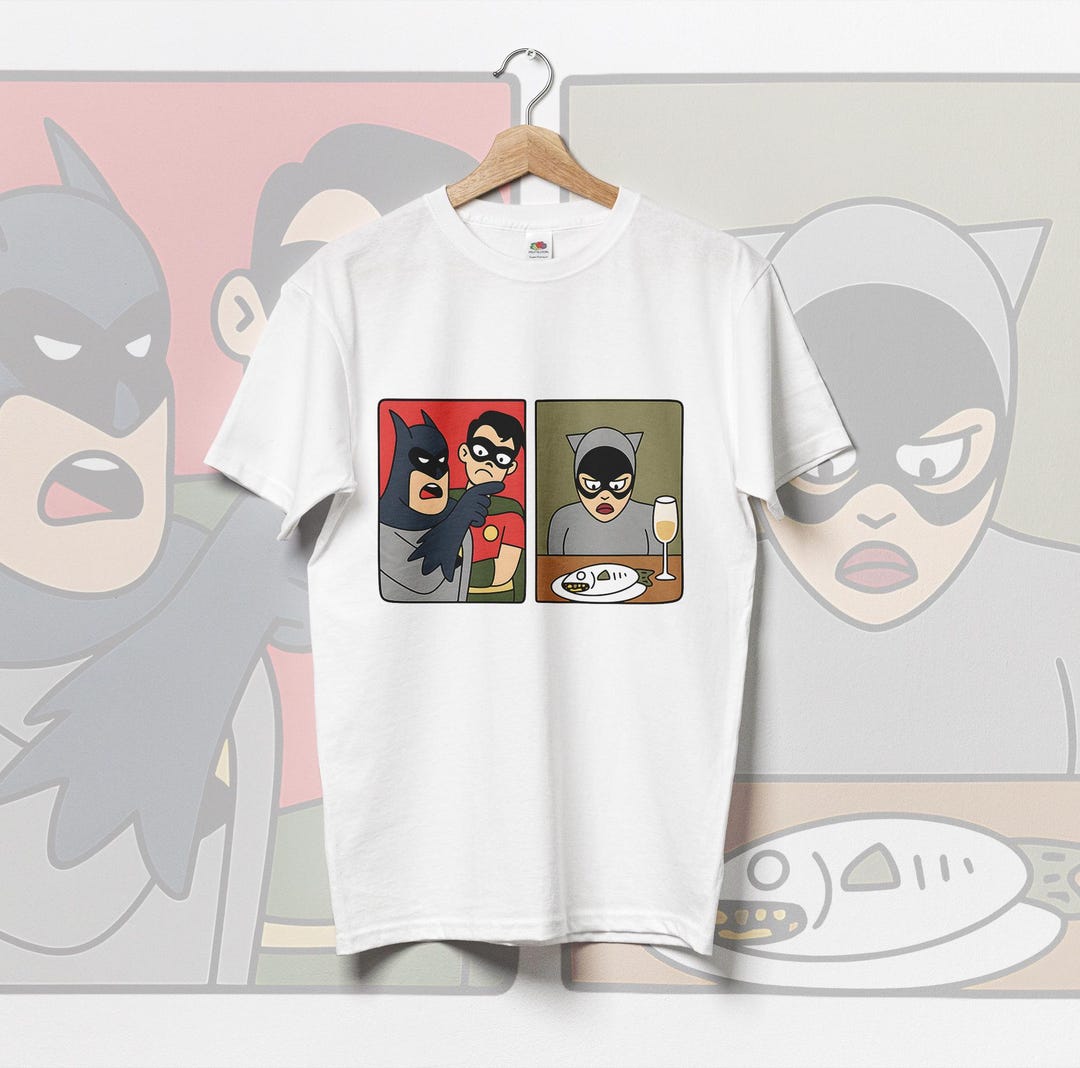 Funny Batman Yelling at Catwoman Shirt, Comic Book Lover Gift ...