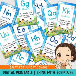 ABC of Holy Spirit Flash Cards, Christian Resources, Bible Study ...