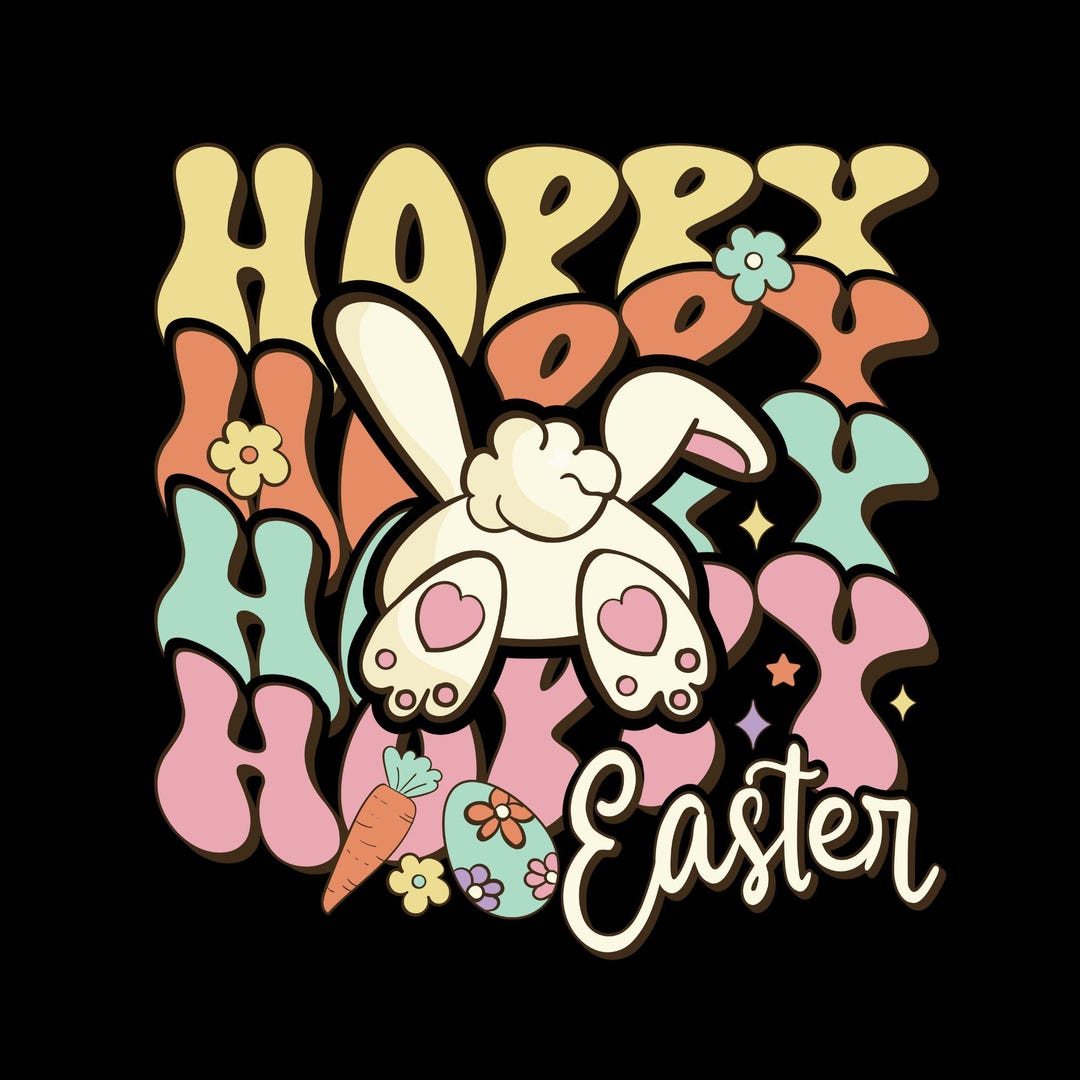 Hoppy Easter Png, Happy Easter Png, Easter Sublimation PNG, Hoppy ...