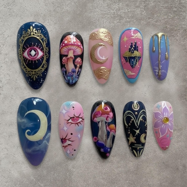 Celestial Nails - Etsy