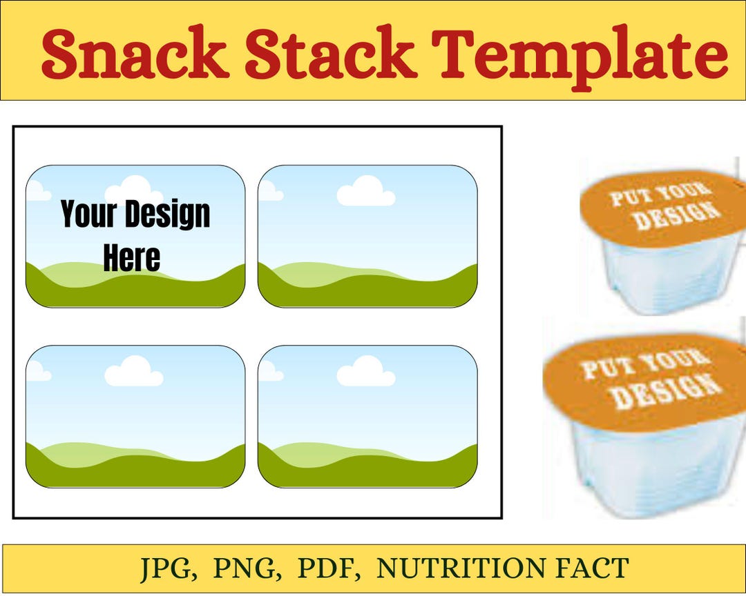 Snack Tube Label Template | Editable Canva Design (digital Download) - Etsy