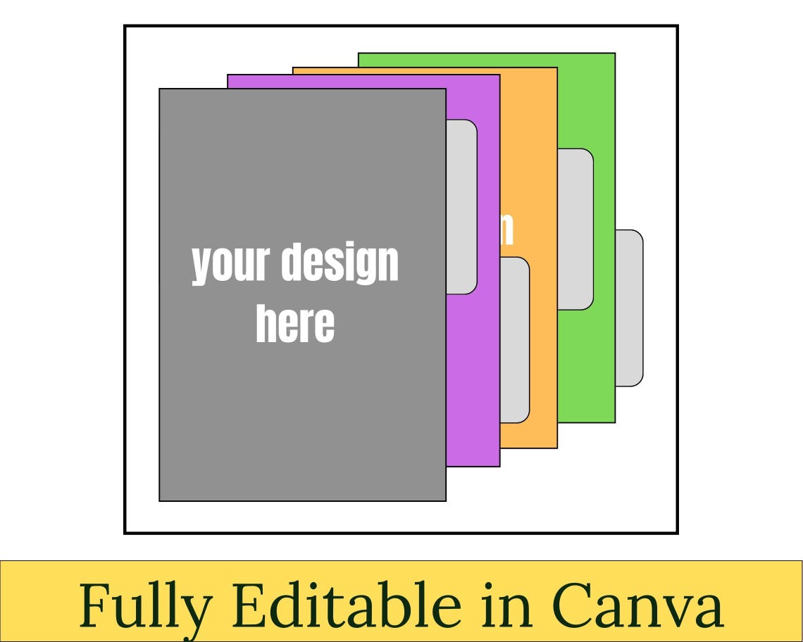 Planner Divider Template, Tab Divider SVG, Editable Divider Template ...