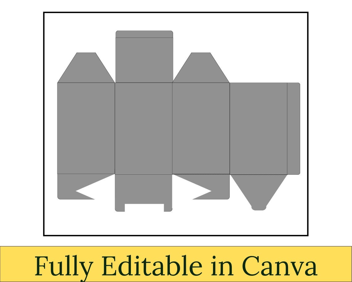 Candle Box Template SVG: DIY Packaging, Editable Canva Design (digital ...