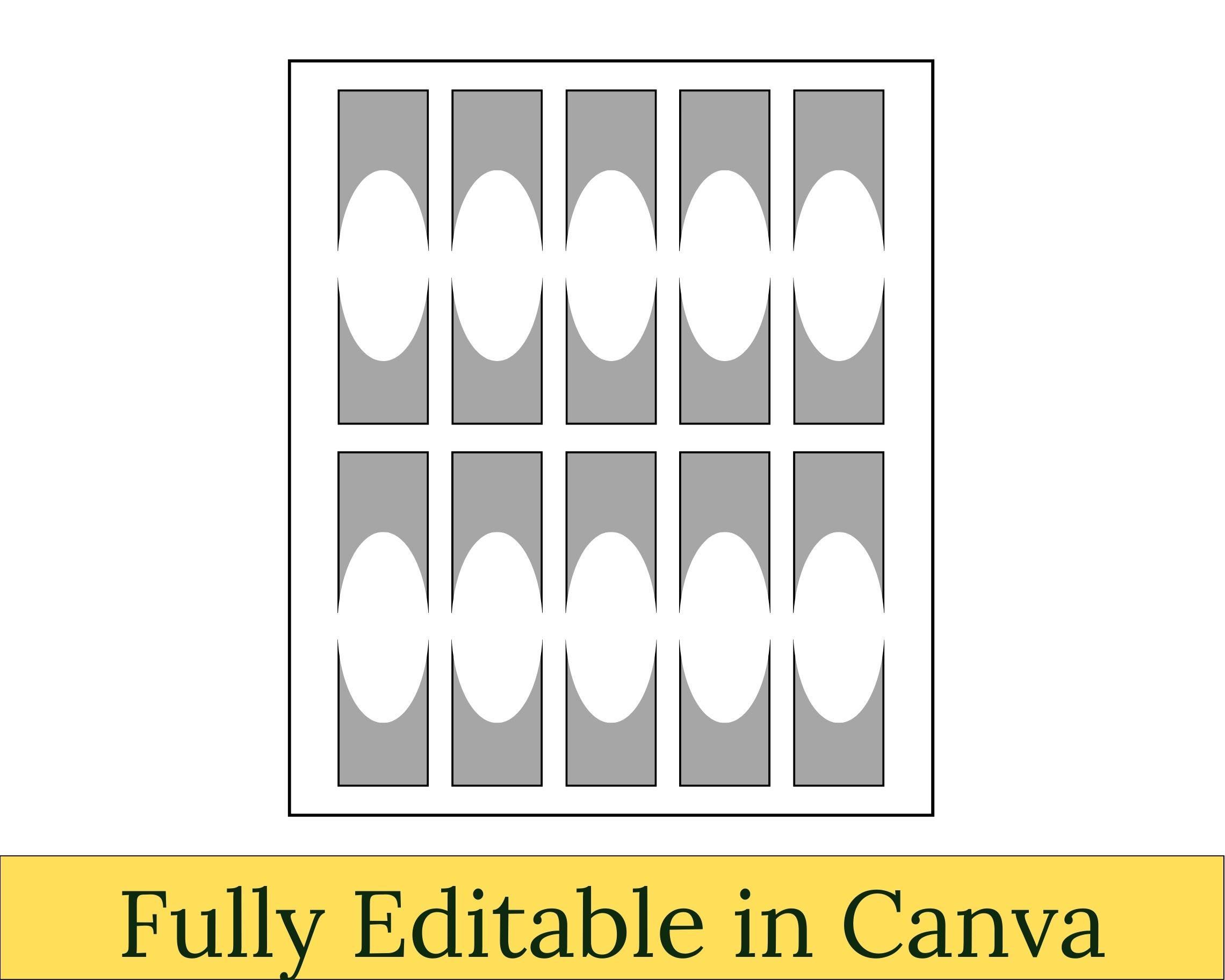 Reusable French Tip Nail Template | DIY Nail Art Stencil (svg, Png, Pdf ...