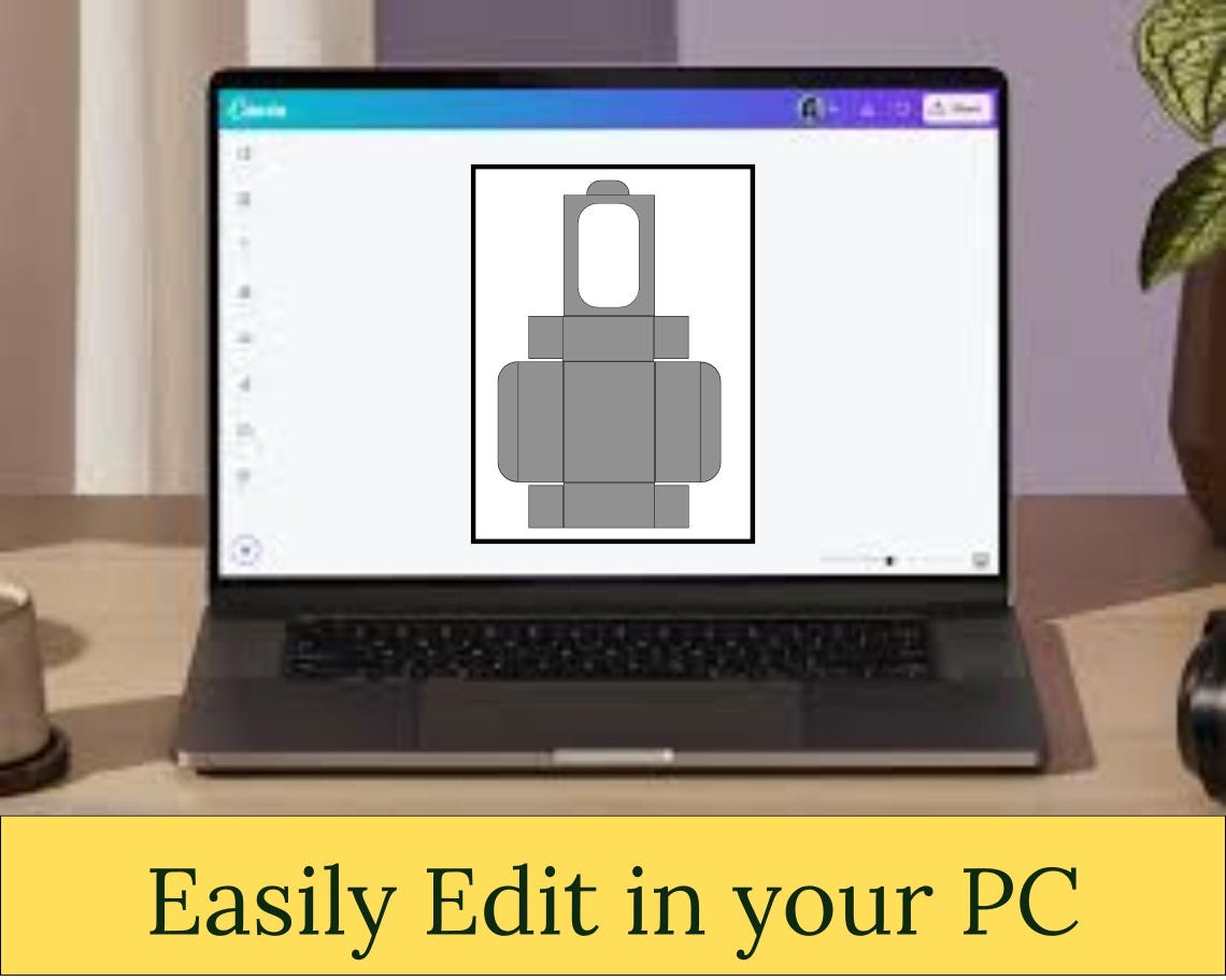 Keychain Box Template SVG, Gift Box for Keychain, Printable Box ...