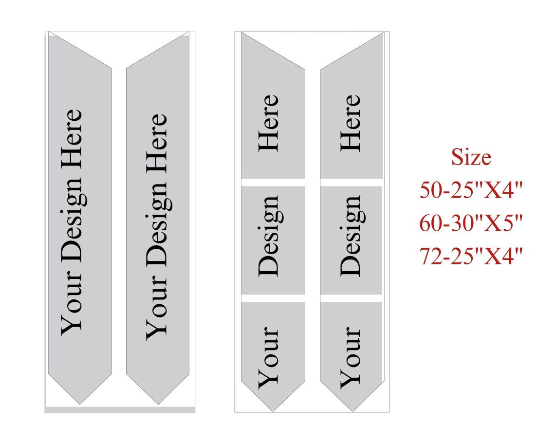 Graduation Stole Template | DIY Stole SVG | Printable Graduation Sash ...