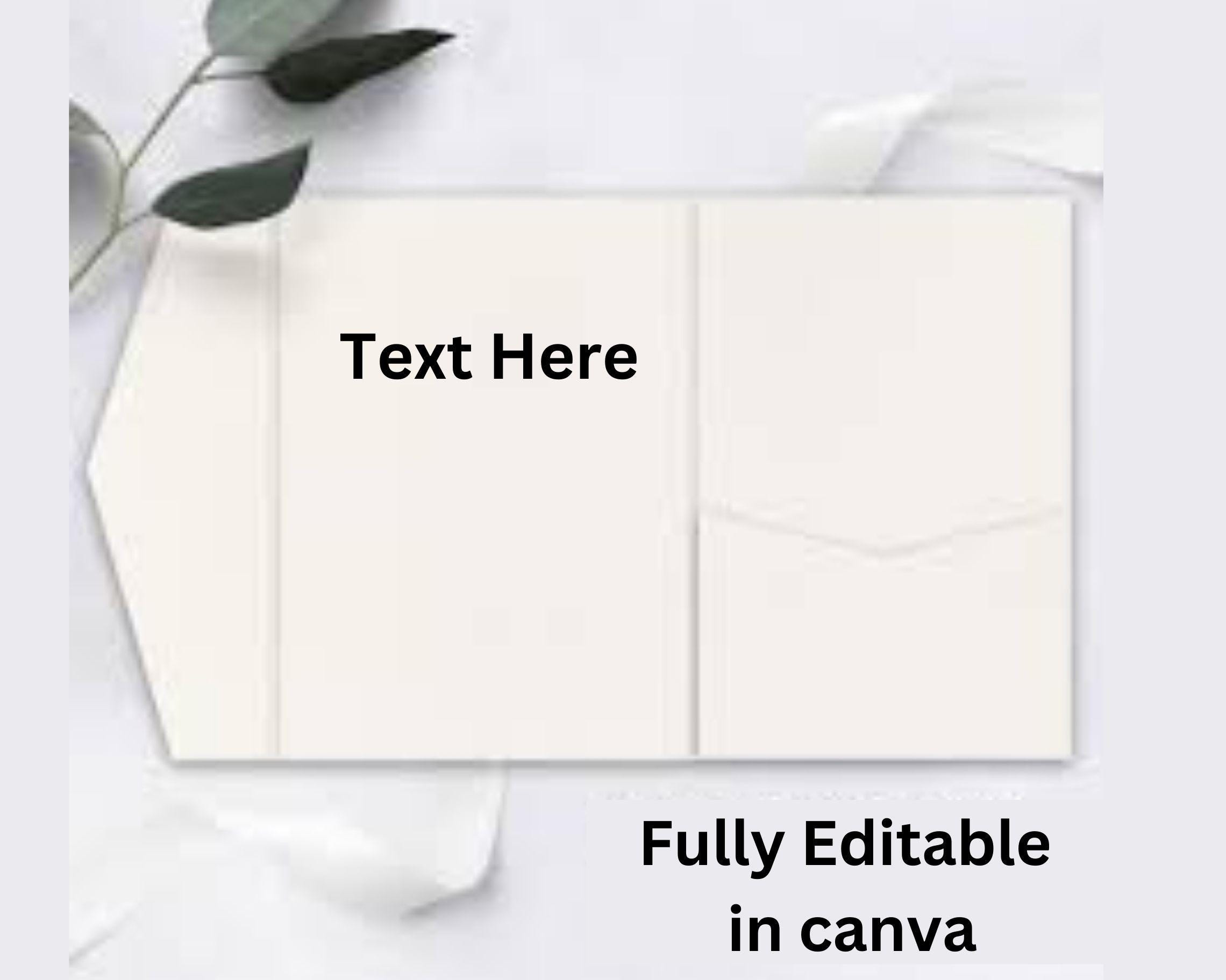 Pocket Fold Template| DIY Pocket Invitation| Folded Card Template ...