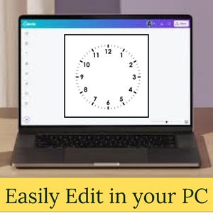 Clock Sublimation Template: Editable Round Clock Face SVG, PNG, PDF ...