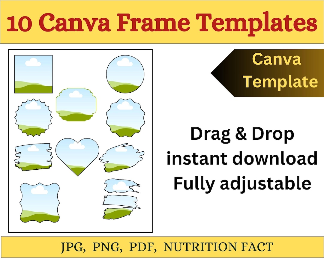 Canva Frame Templates: Editable Photo Frames Bundle (digital Download ...