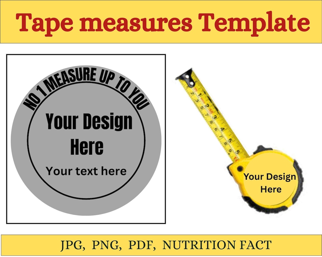 Tape Measure Sublimation Template | Printable Canva Design (digital ...