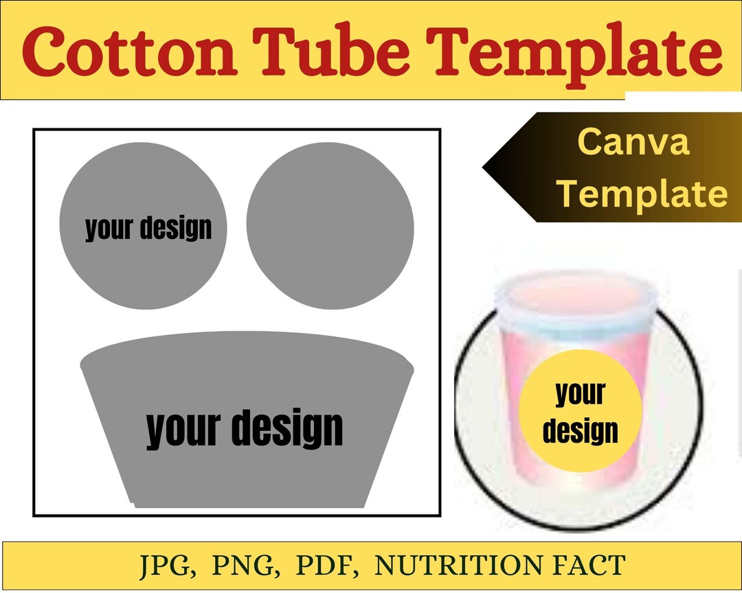 Cotton Tube Template, Cotton Swab Box SVG, Cotton Stick Holder ...