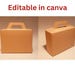 Mini Suitcase Box Template | DIY Favor, Travel Theme (svg, Png, Dxf ...
