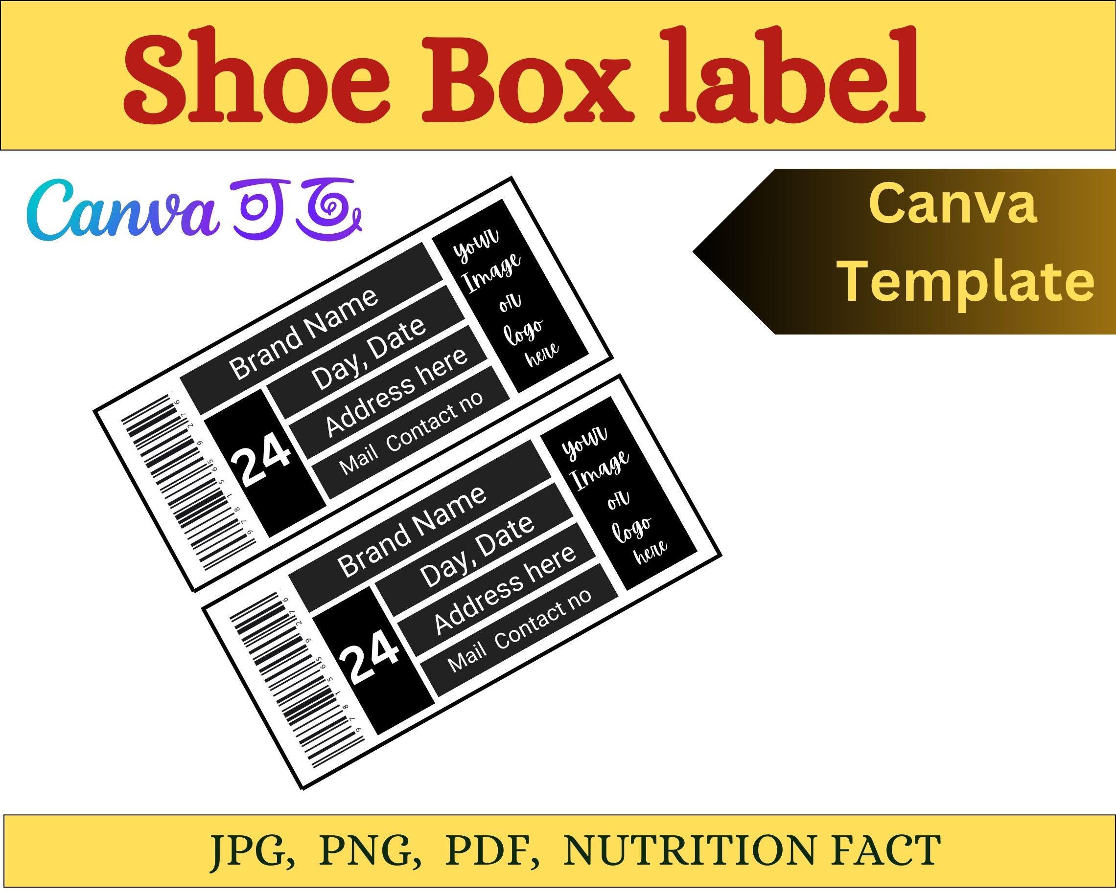 Shoe Box Template | DIY Shoe Box SVG | Printable Storage Box | Custom ...