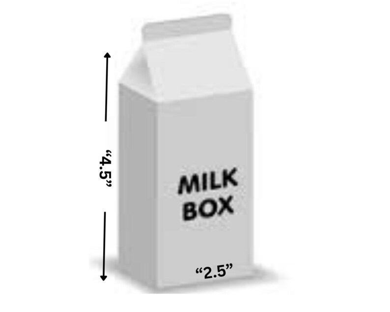 DIY Milk Box Template | Party Favor Treat Box (svg, Png, Pdf) - Etsy