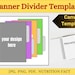 Planner Divider Template, Tab Divider SVG, Editable Divider Template ...