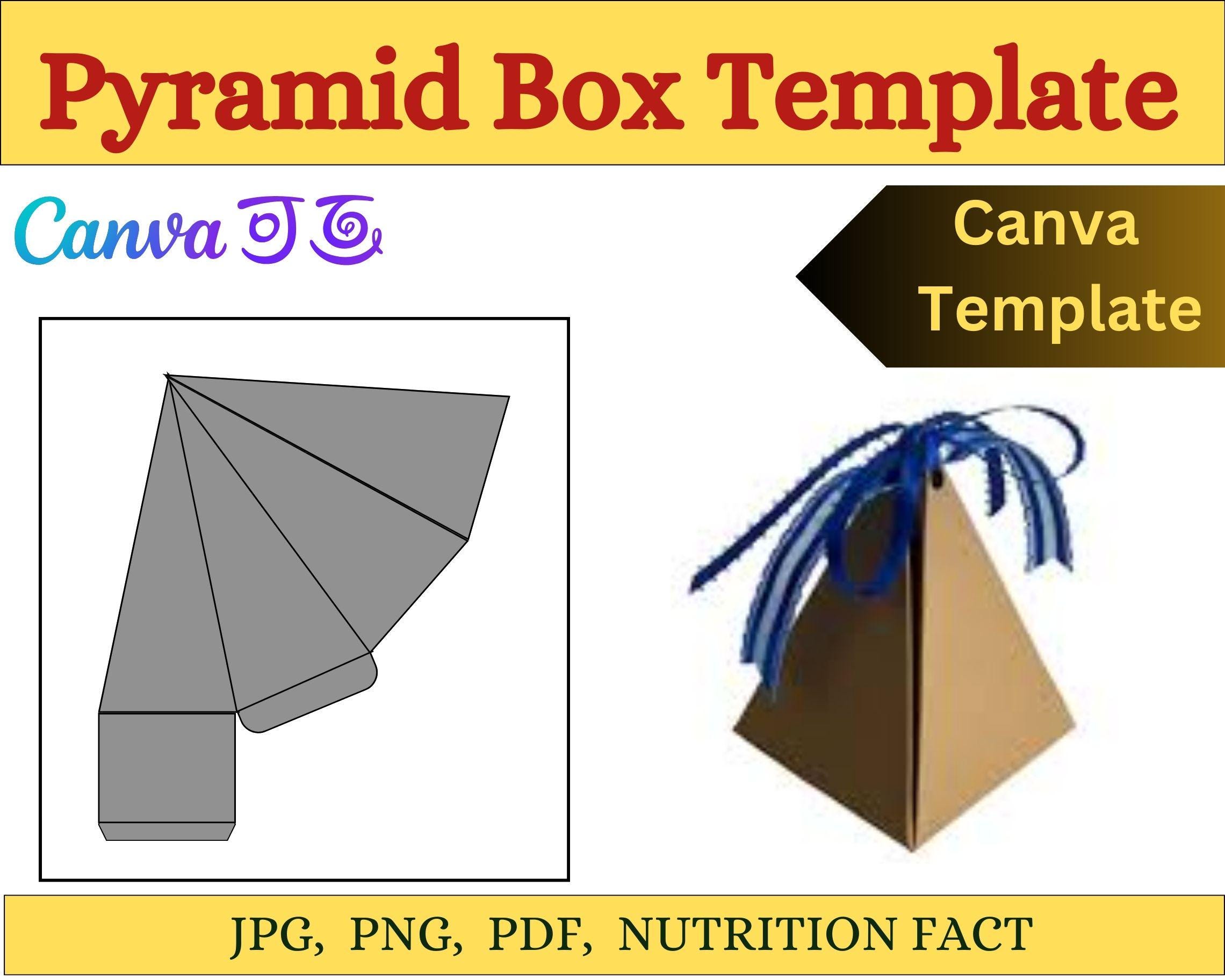 Pyramid Box Template| Pyramid Gift Box SVG| Candy Favor Box| Party ...