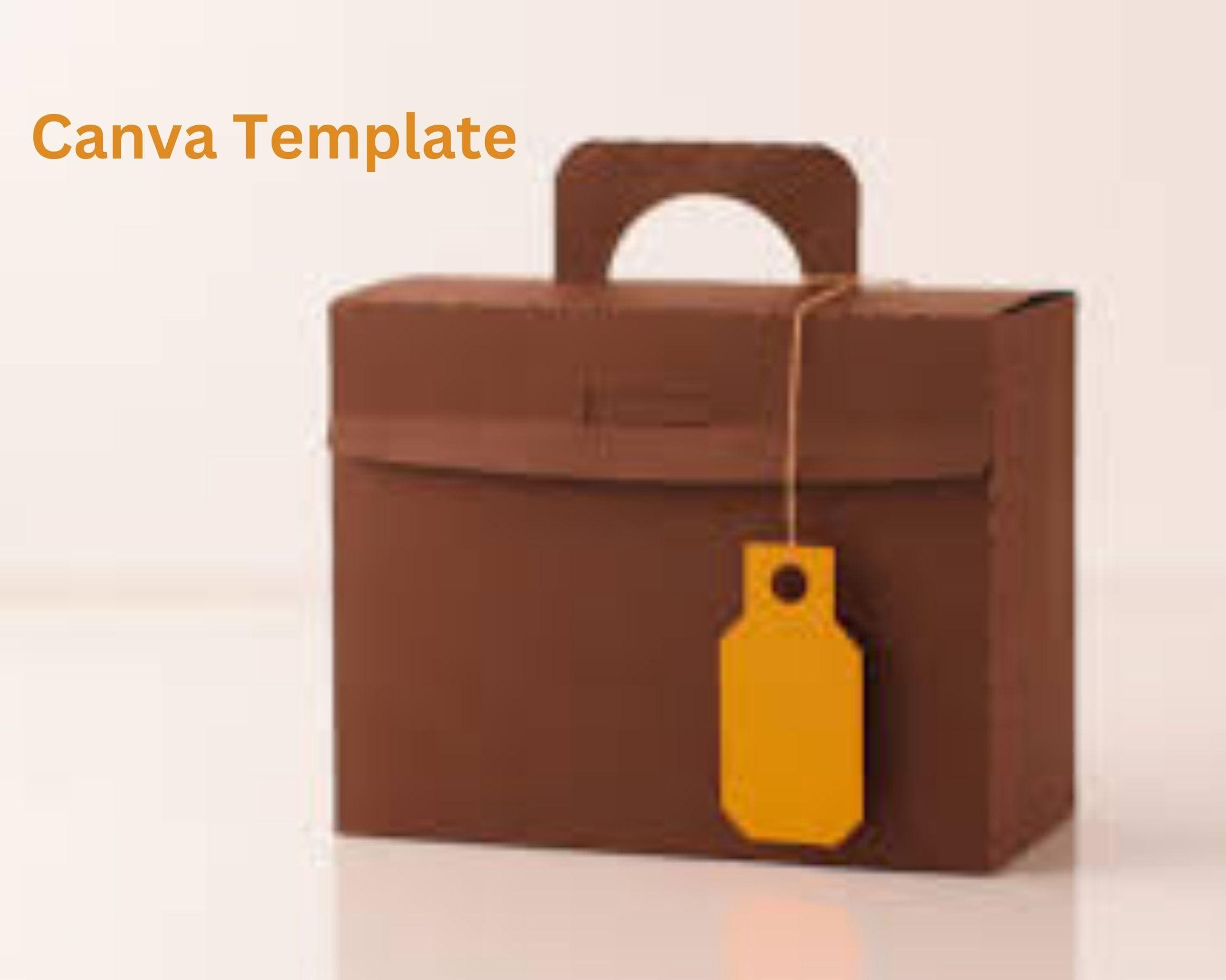 Mini Suitcase Box Template | DIY Favor, Travel Theme (svg, Png, Dxf ...